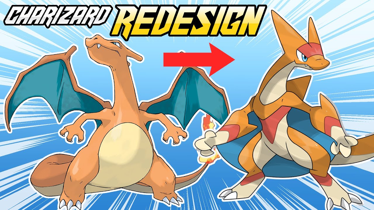 Redesigning KANTO POKEMON - Charmander, Charmeleon, and Charizard ...