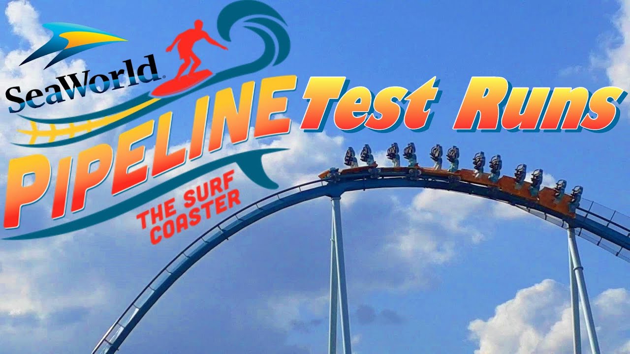 Test Runs of Pipeline SeaWorld Orlando's New Surf Coaster! (Ant on the ...