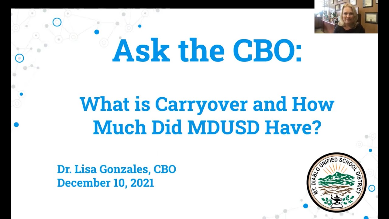 Ask the CBO - Carryover Funds - YouTube