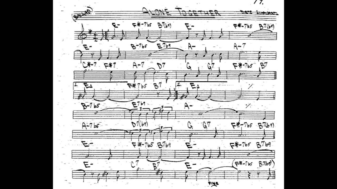 Alone Together - Play along - Backing track (Bb key score trumpet/tenor ...