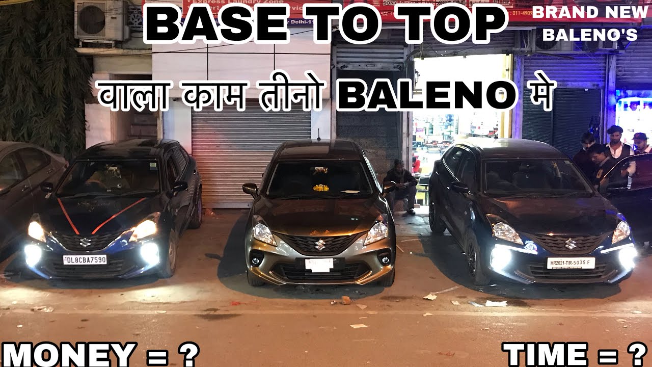 Baleno base model to top model|baleno sigma modification|android stereo ...