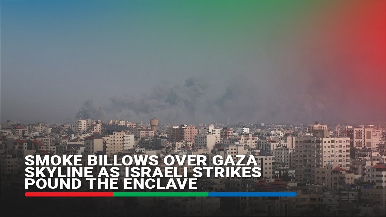 Smoke billows over Gaza skyline as Israeli strikes pound enclave | ABS ...