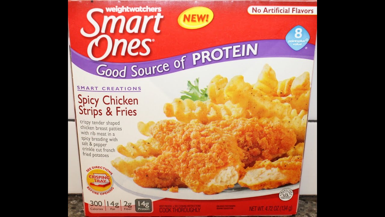 Weight Watchers Smart Ones Spicy Chicken Strips & Fries Review - YouTube