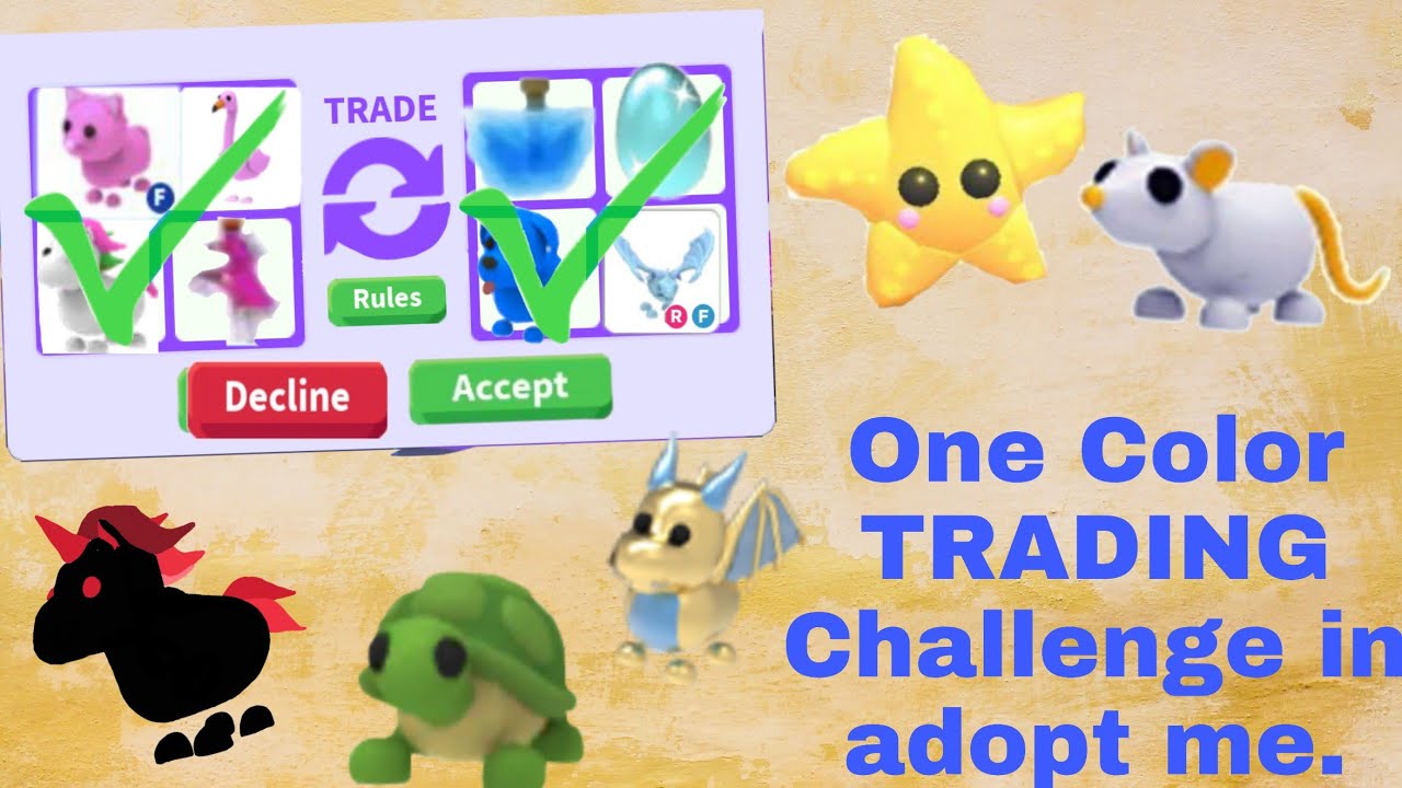 One Color TRADING Challenge in Adopt Me .( Read disc) - YouTube