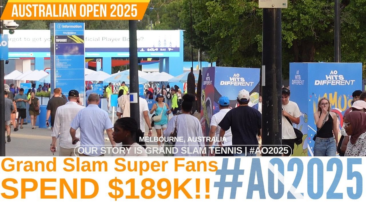 ⁴ᴷ #ao2025 Grand Slam Super Fans SPEND $189K attending All 4 Slams ...