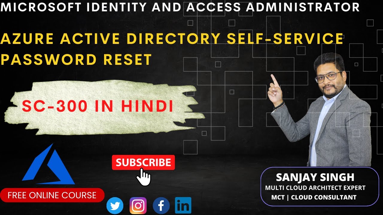 How to configure Entra ID self service password reset in hindi - YouTube