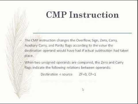 Assembly Language, CMP instructions Tutorial in Urdu/ Hindi - YouTube