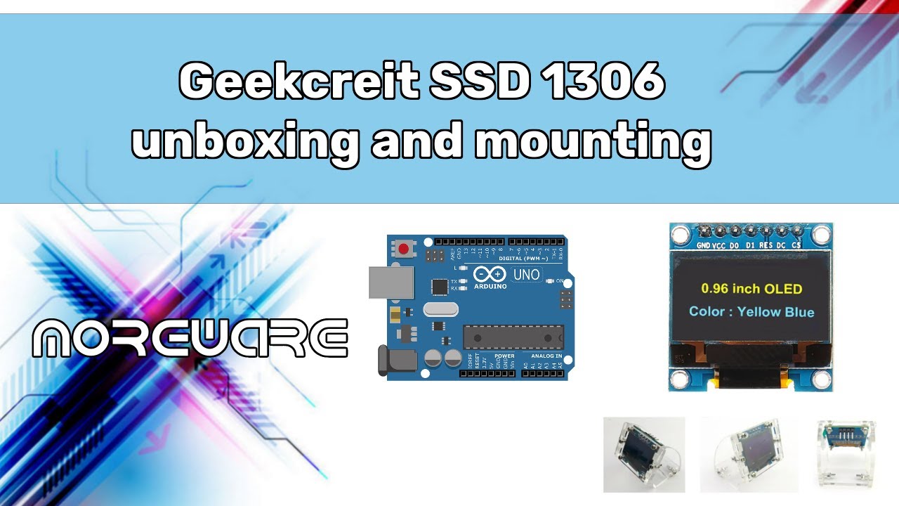 Geekcreit SSD1306 unboxing and mounting - YouTube