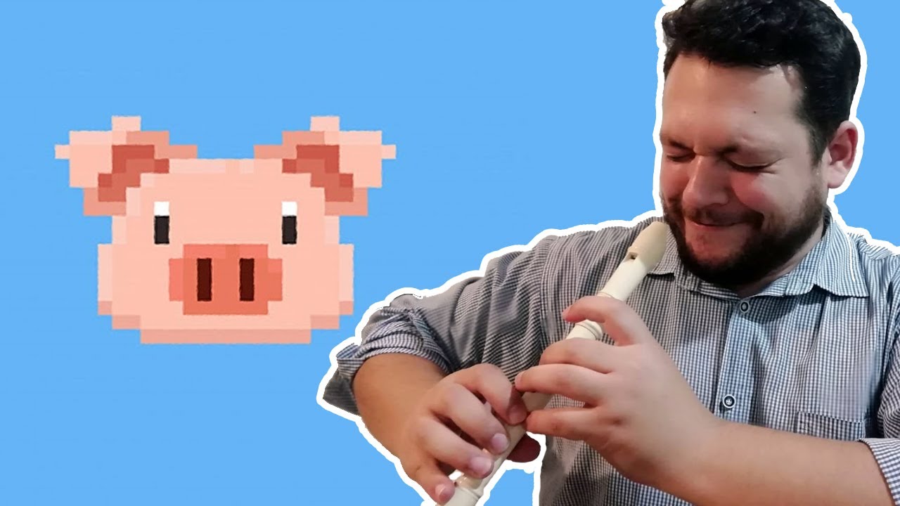 PIXEL PIG de DI YOUNG en flauta dulce con notas - YouTube
