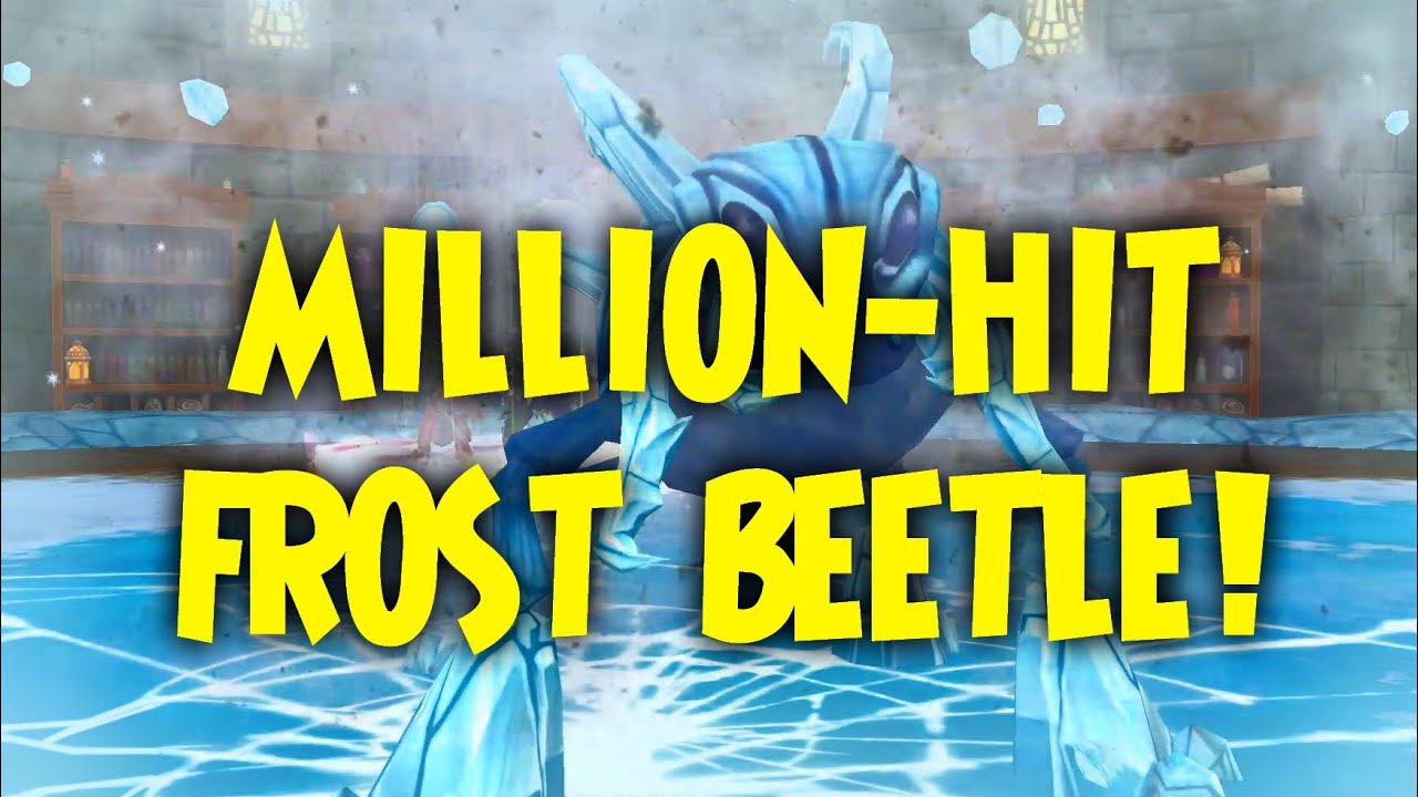 Wizard101 Level 58 Frost Beetle MILLION HIT - YouTube