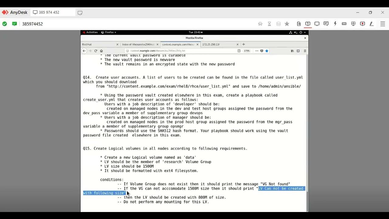 creating logical volume and volume group by using ansible playbook. - YouTube