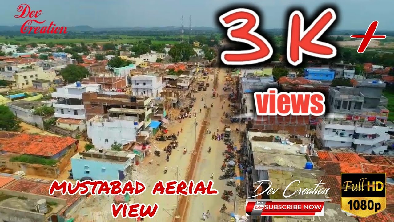 Aerial view of mustabad || rajjana sircilla|| telangana - YouTube