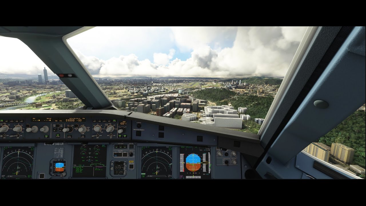 MSFS 2020 - Taipei Songshan LDA runway 28 with DME ARC | A32NX | Live ...