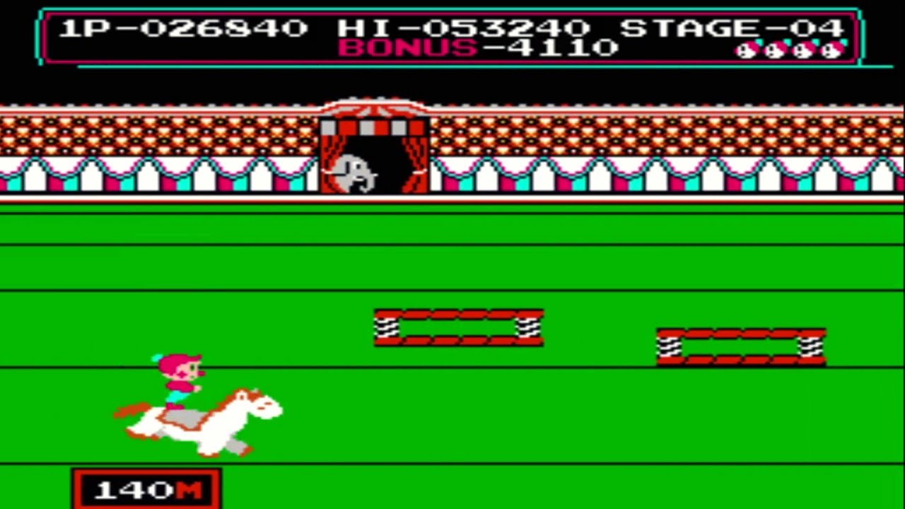 Circus Charlie (NES) - All Stages - YouTube