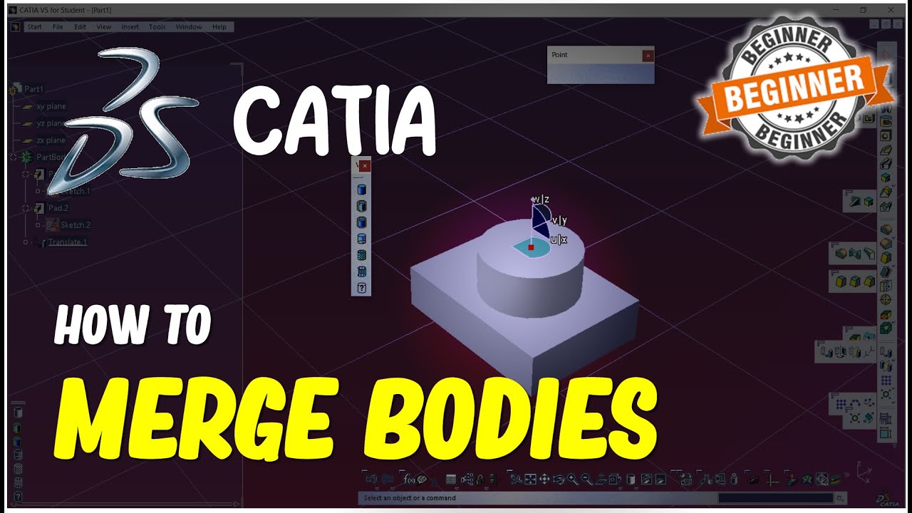 Catia How To Merge Bodies - YouTube