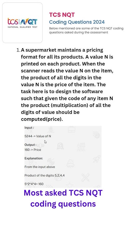 TCS coding questions | TCS nqt #tcs #shorts - YouTube