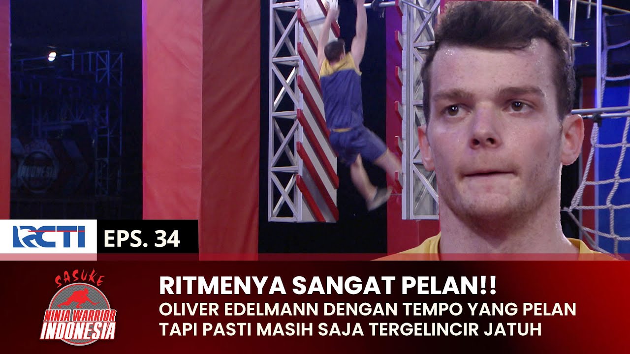 TEMPO YANG PELAN!! Oliver Edelmann Kelelahan Sampai Kelelahan | SASUKE ...