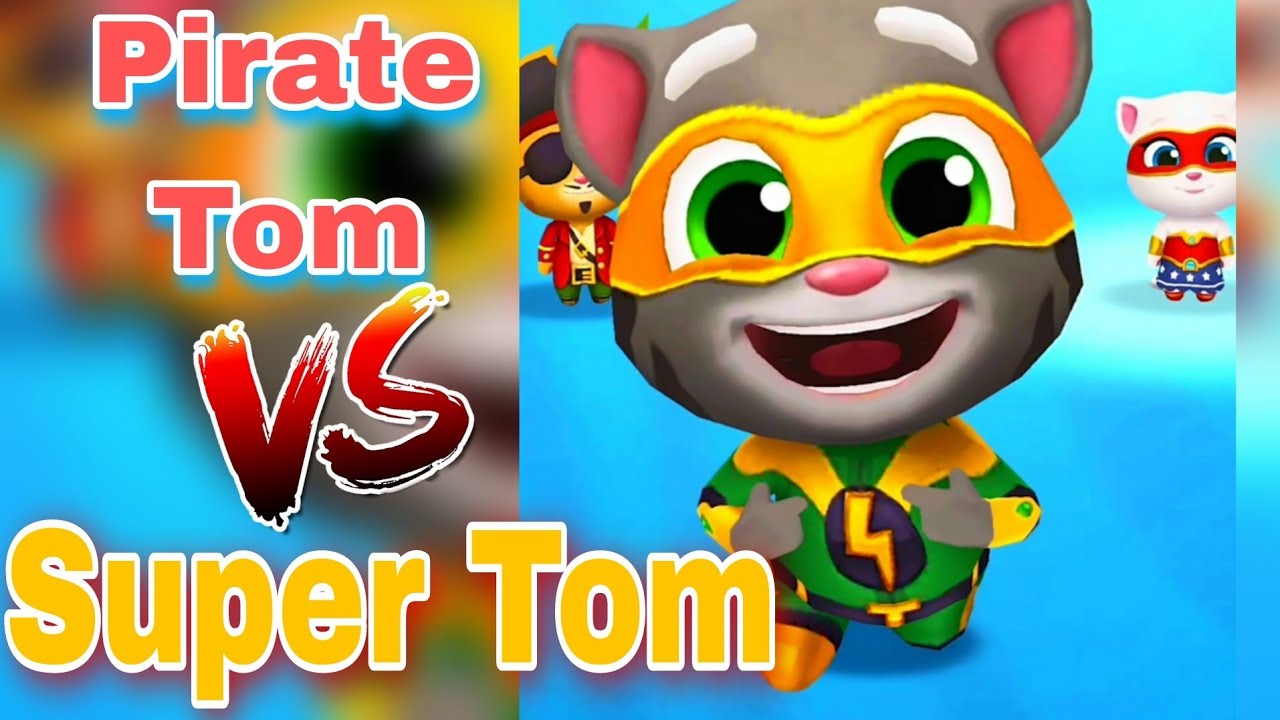 Talking Tom Gold Run - Super Tom Vs Pirates of Caribbean Tom | Its All ...
