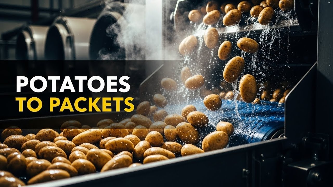 Inside a Modern Potato Chip Factory | How Potatoes to Perfectly Crispy ...