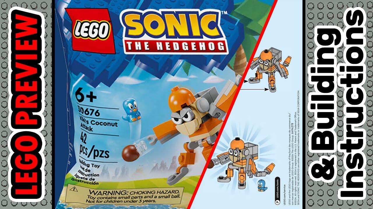 PREVIEW: 30676, LEGO Sonic the Hedgehog, Kiki's Coconut Attack ...