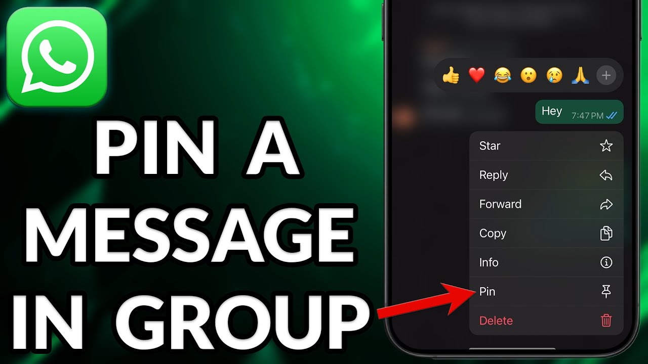 How To Pin A Message In WhatsApp Group - YouTube