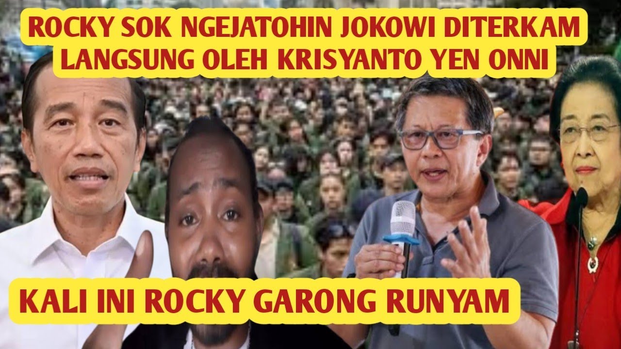 KEOK || ROCKY GERUNG CECAR JOKOWI LANGSUNG DITERKAM AKTIFIS KRISYANTO YEN ONNI - YouTube