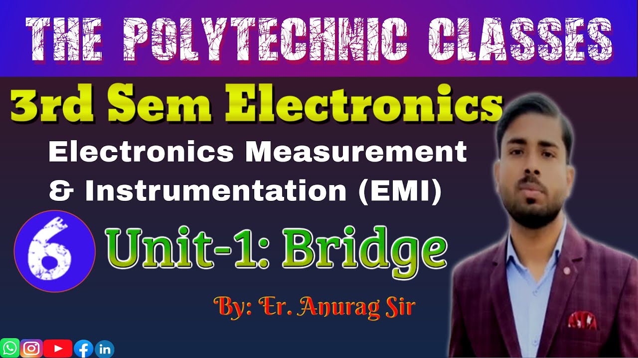 Lec-06 // Electronic Measurement &Instrumentation (EMI) || Bridge ...