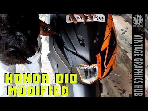 Dio sticker modification🔥|| dio sticker work 🔥||Dio Headlight ...
