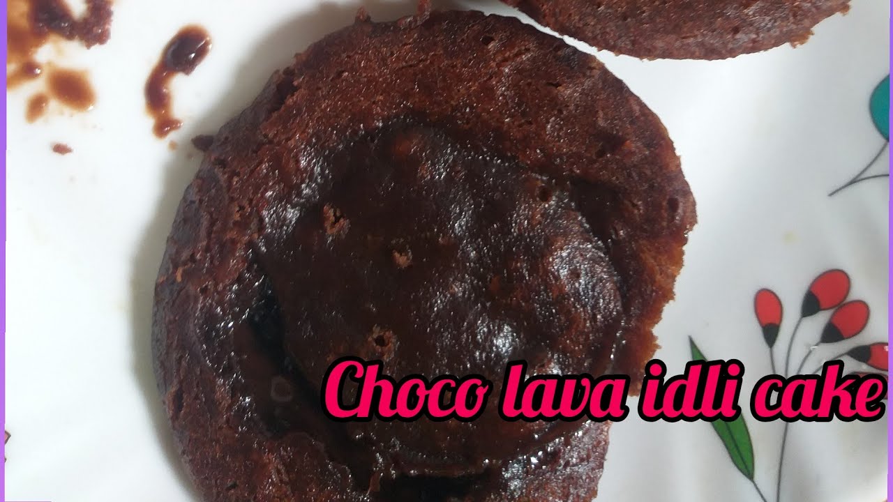 choco lava idli cake, only with 3 ingredients, without dark chocolate ...
