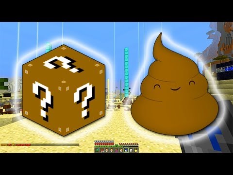 LUCKY POOP BLOCKS MOD CHALLENGE - MINECRAFT MODDED MINI-GAME ...