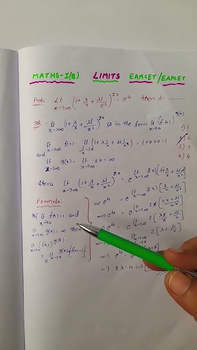# Inter Maths-1B # Limits # Eamcet / Eapcet & IIT(JEE) # Part-9 # - YouTube