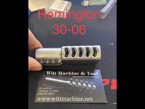 Witt Machine Clamp on Muzzle Brake Remington 30 06 - YouTube
