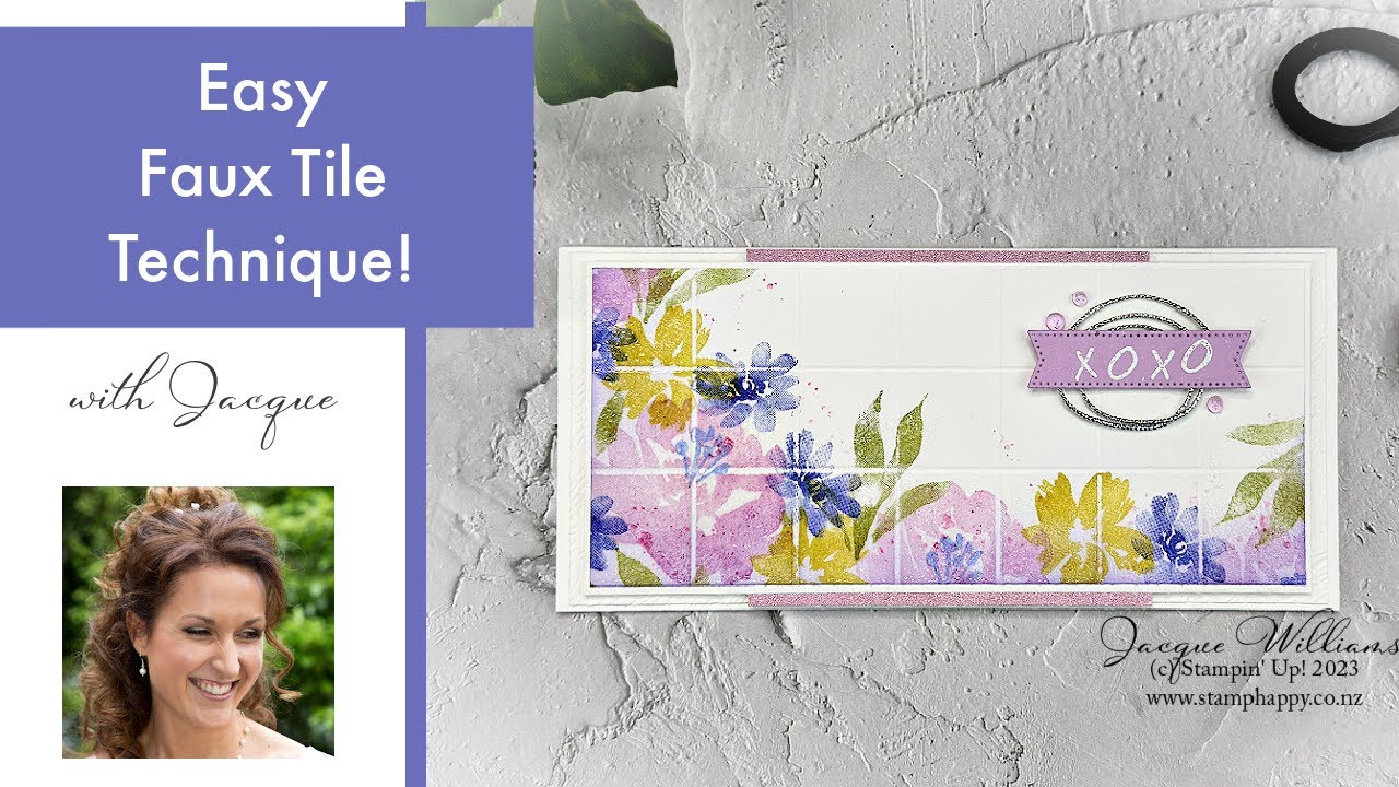 Easy Faux Tile Technique! Something Unique for Your Next Project - YouTube