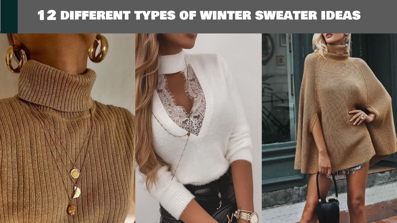 12 Different types of winter sweaters/stylish sweaters - YouTube