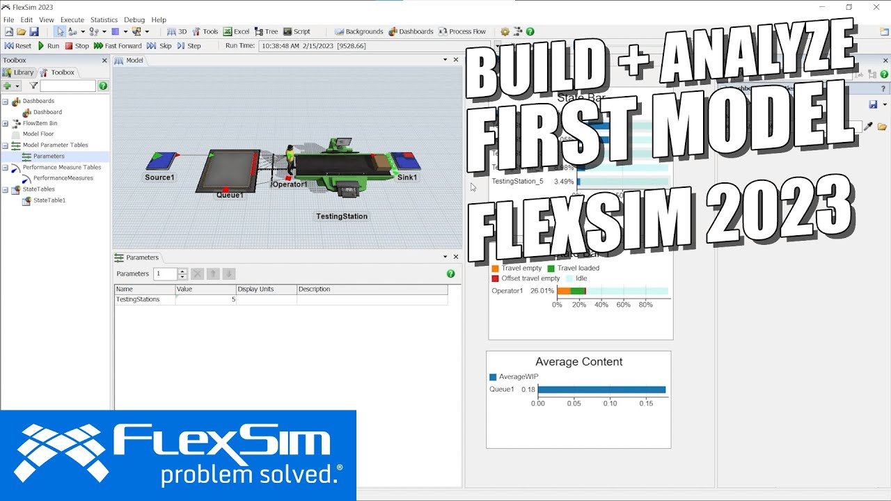 FlexSim 2023 | Build Your First Simulation Model - YouTube