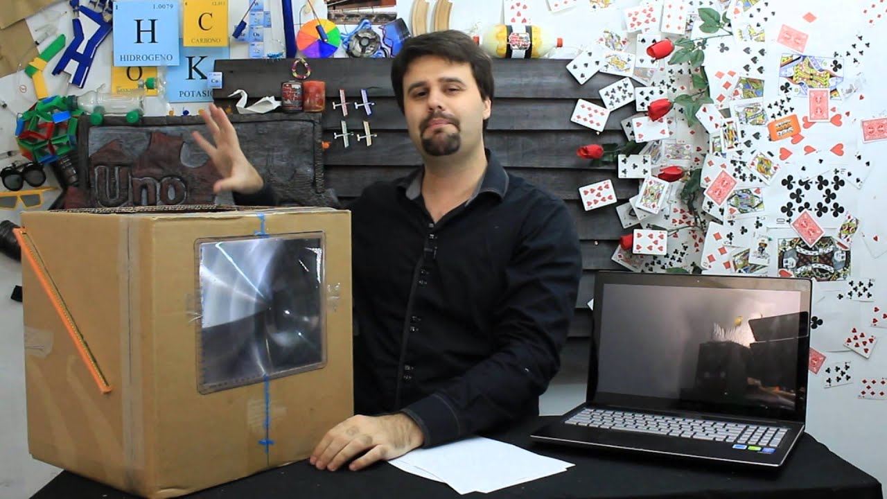 Como hacer un proyector casero para notebook - YouTube