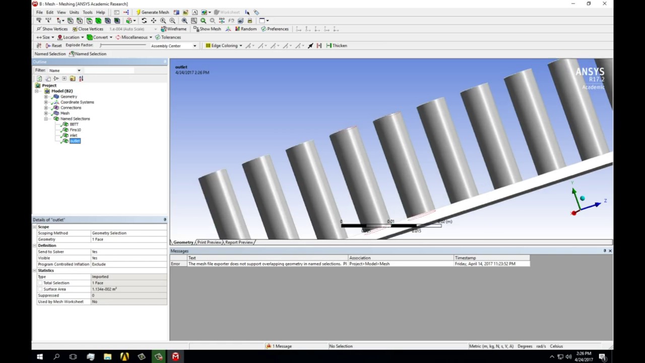 Heat Transfer across an array of fins - YouTube