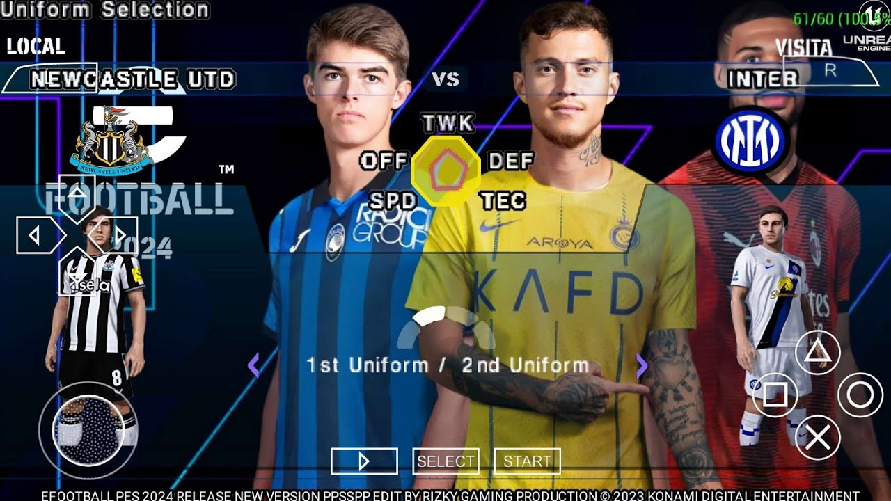 eFootball PES 2024 PPSSPP New Full Transfers 2024 & Kits 23/24 Real ...