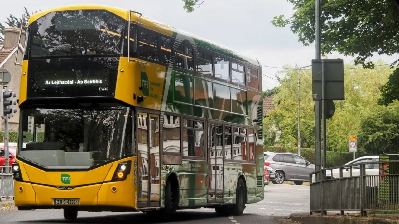 BRAND NEW Dublin Bus EW39 & EW40 on driver training on route 123. June ...