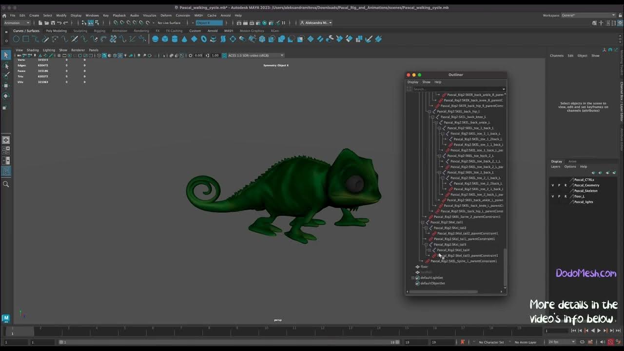 07. Exporting Animation baked from CTRL Rig to Skeletal Rig Maya to Unity - YouTube