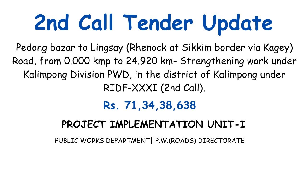 From 0.000 kmp to 24.920 km- Strengthening work under Kalimpong ...