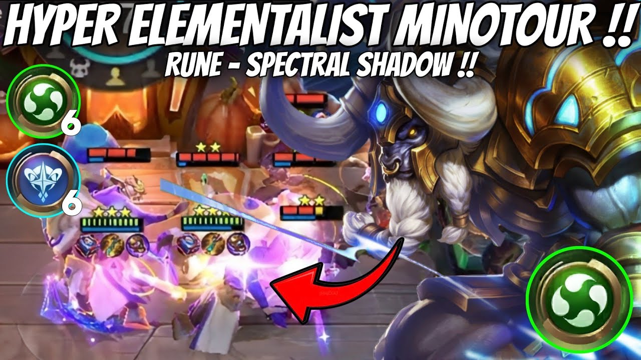 DOUBLE MINOTOUR ELEMENTALIST " SPECTRAL SHADOW " | MAGIC CHESS MOBILE ...