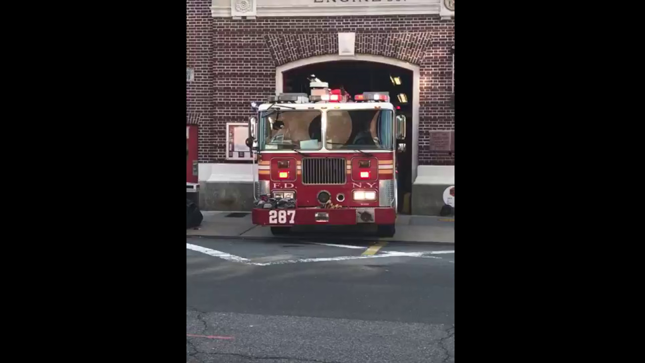 FDNY Engine 287 Spare Responding to an EMS Run - YouTube