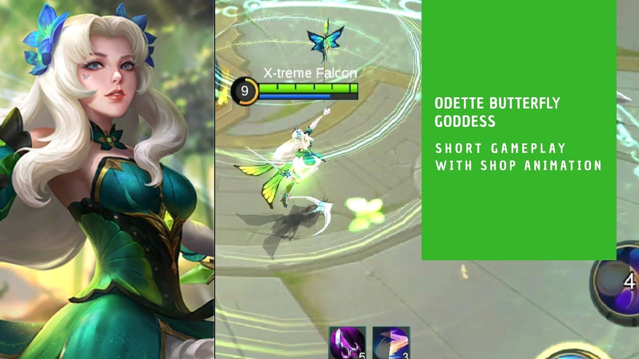 Odette Butterfly Goddess | Shop Animation and Gameplay | Mobile Legends - YouTube