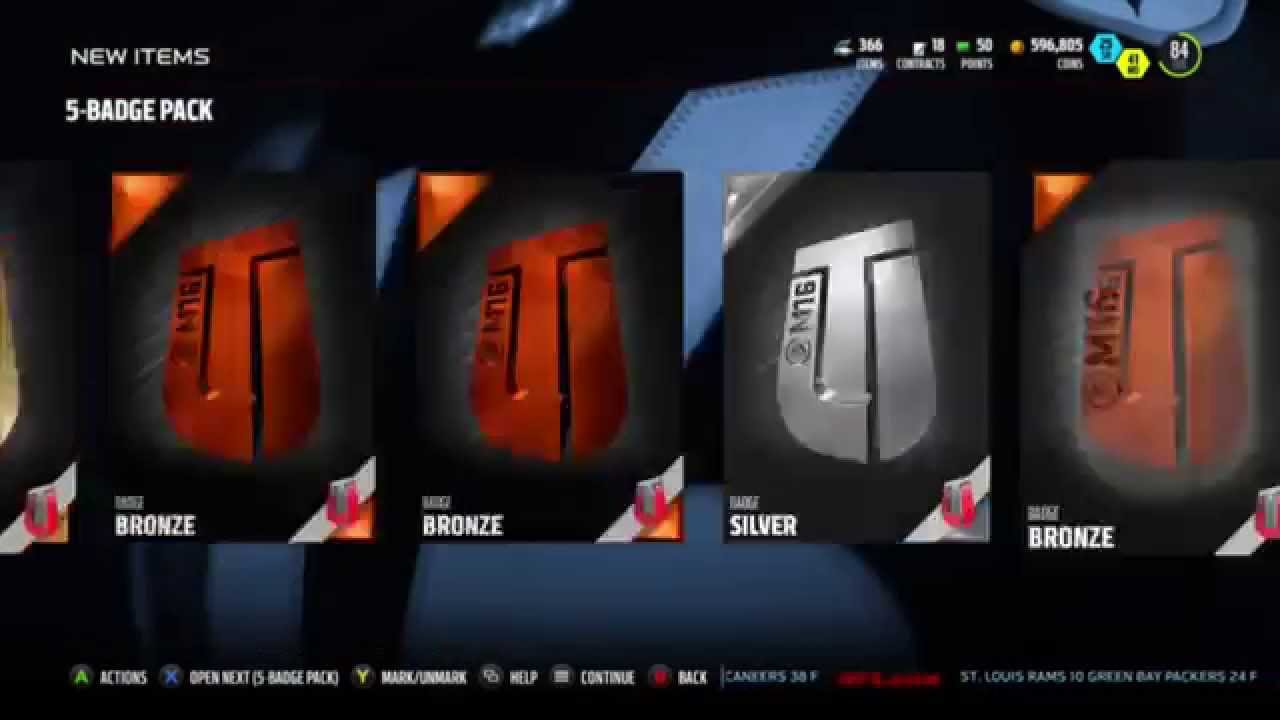 Madden 16 Ultimate Team - Almost 100 Badges Opened - ELITE BADGES ...