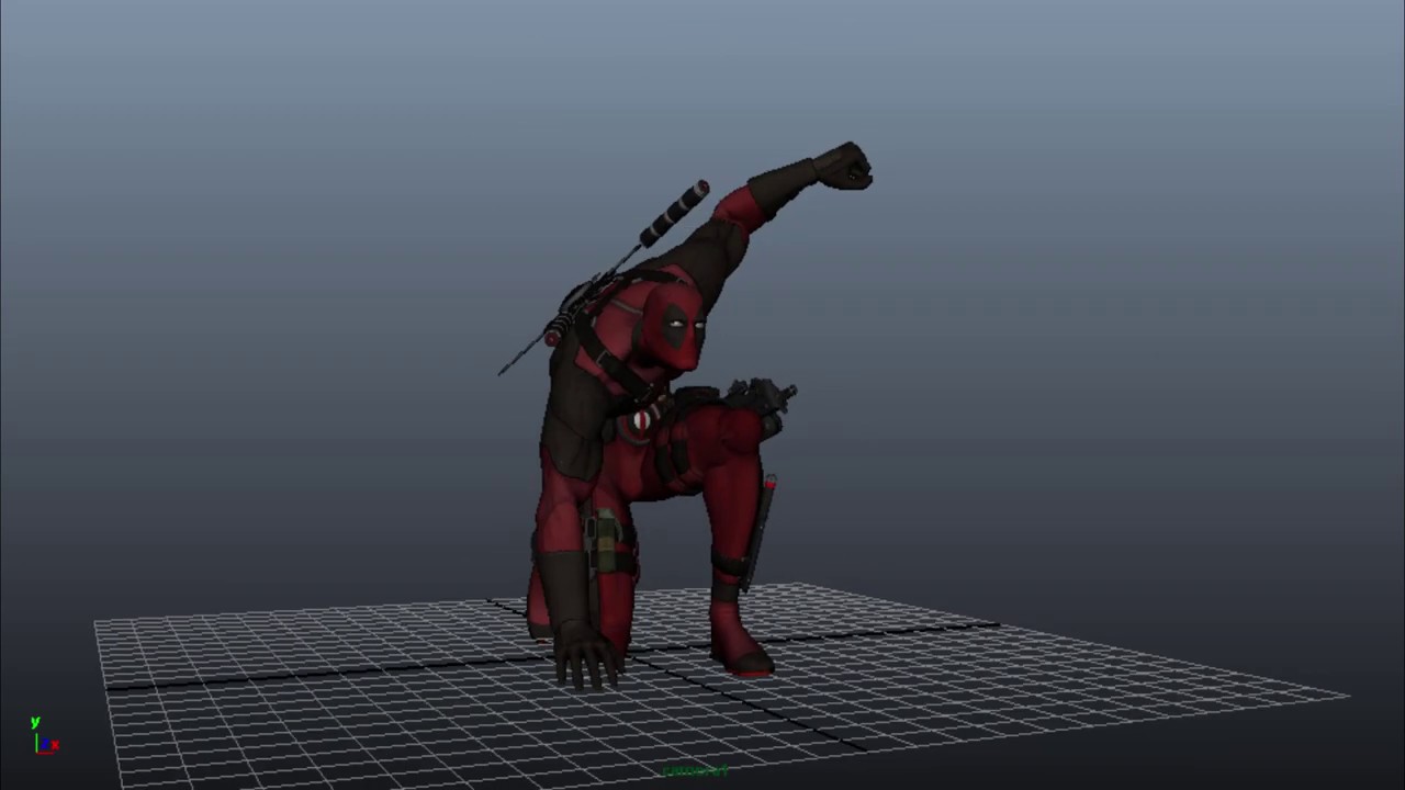 deadpool ||SD Animation #04 animation test deadpool superhero landing ...