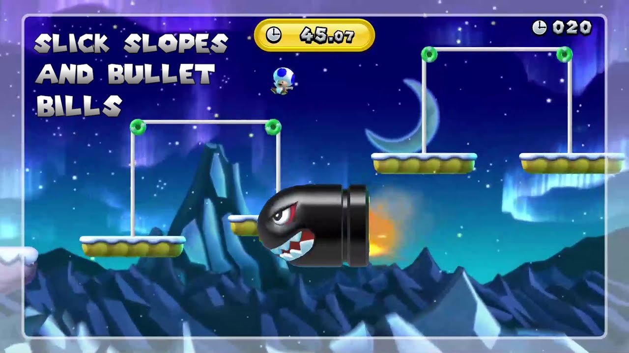 Slick Slopes And Bullet Bills | New Super Mario Bros U DELUXE | My ...