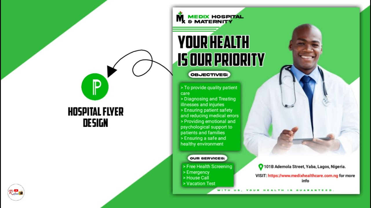 How to Design a Medical Flyer | Pixellab Tutorial | Hospital Flyer ...