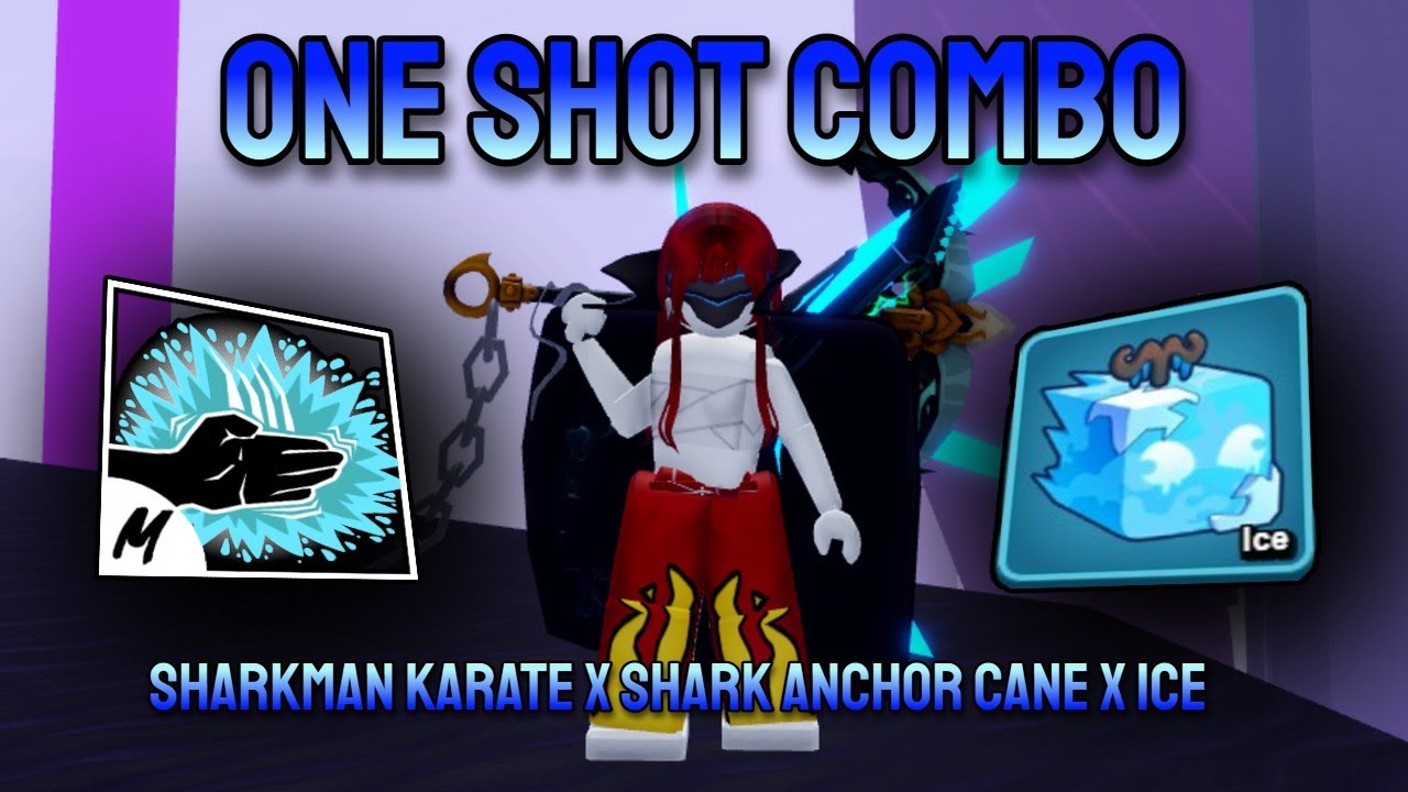 Rework Sharkman Karate x Shark Anchor x Ice - OneShot Combo ︱Bloxfruit ...