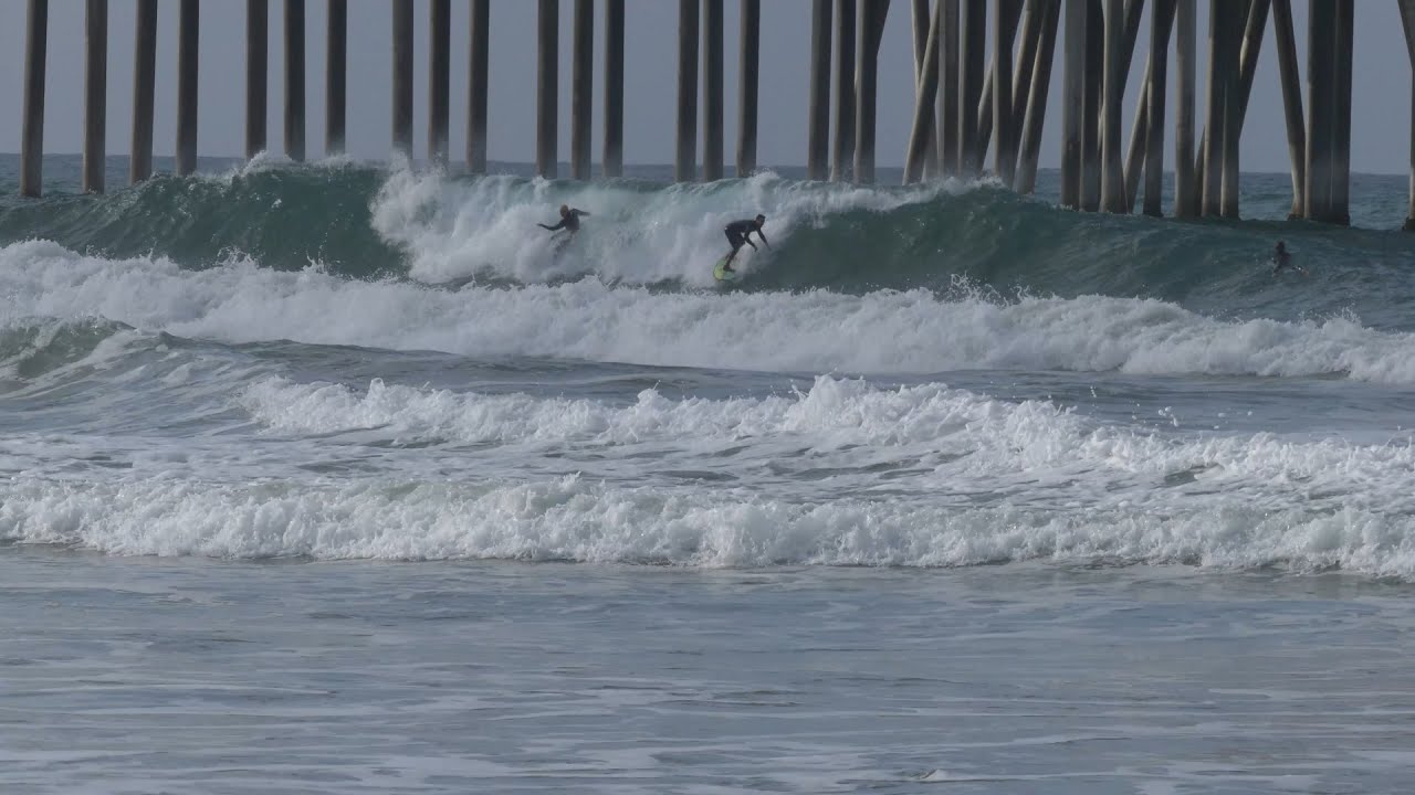 Huntington Beach, CA, Surf, 3/1/2020 AM - Part 2 - YouTube